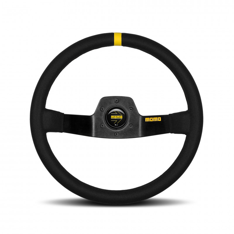 MOMO MOD.02 Steering Wheel - Suede, Black Spoke